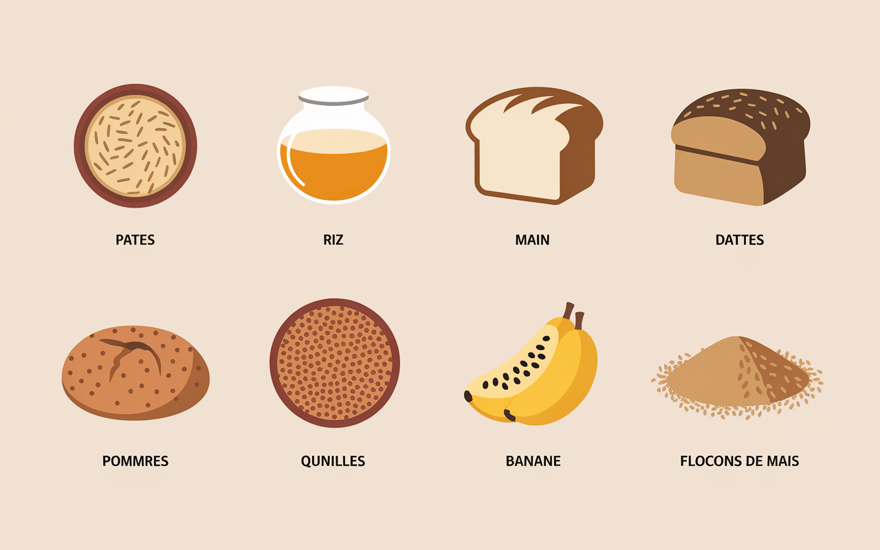 Les 10 aliments les plus riches en glucides : classement, us